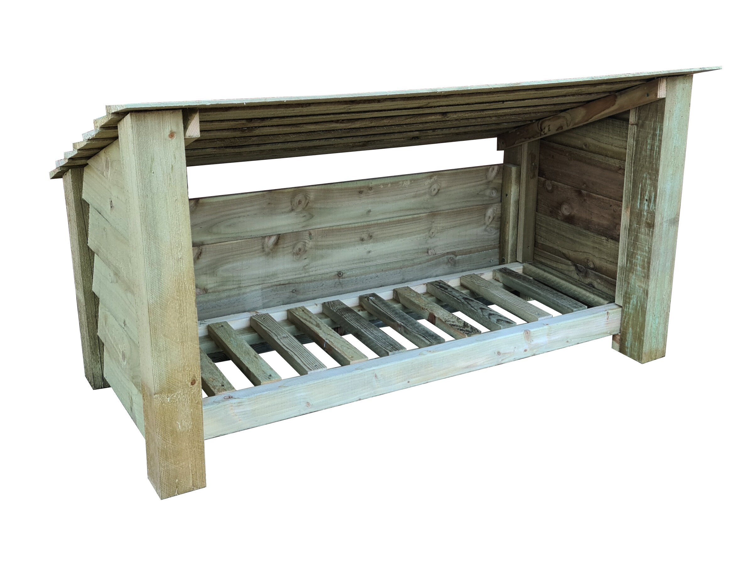 Wooden Outdoor Shoe/log Storage - Welly Boot Shoe and Log Shelter Shed ...
