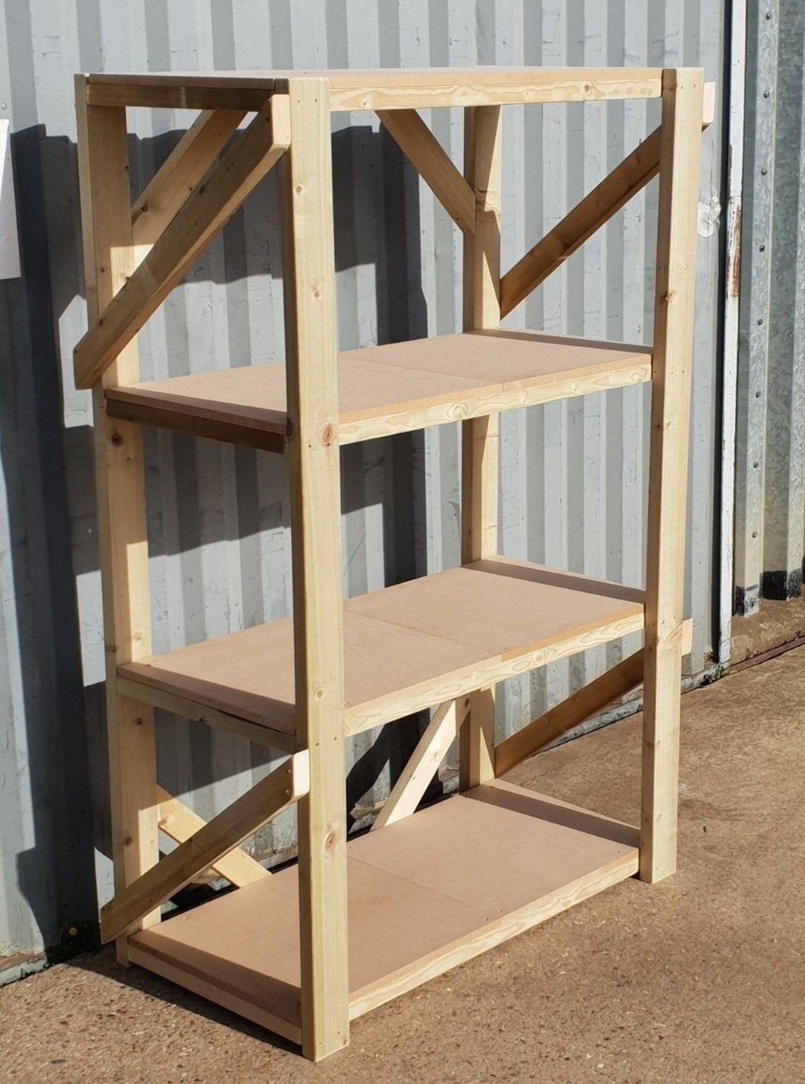 Wooden MDF Shelving Garage Unit 4 Tier EXTRA Heavy-duty - Etsy
