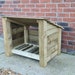 Wooden Outdoor Shoe/log Storage - Welly Boot Shoe and Log Shelter Shed ...
