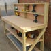 Wooden Workbench 18mm MDF Top With Back and Double Shelf - Etsy