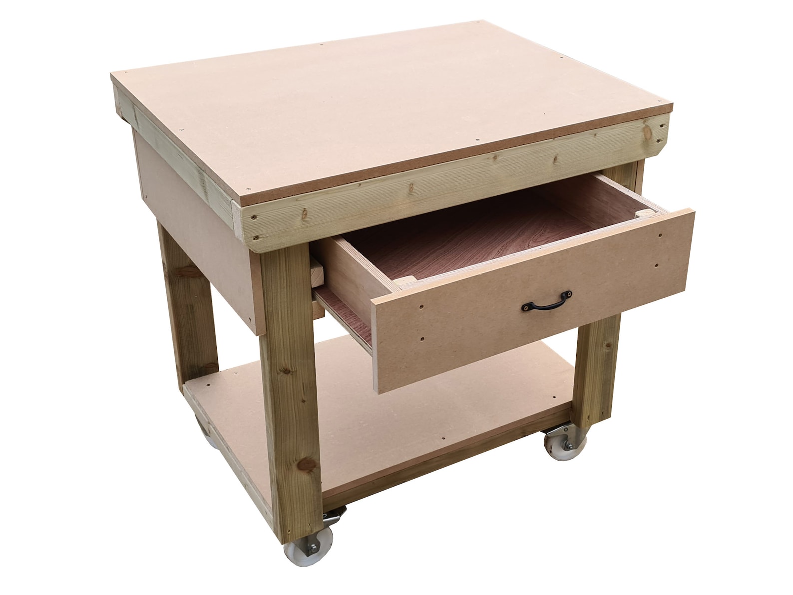 Wooden MDF Top Workbench With Drawers Industrial Heavy-duty - Etsy UK