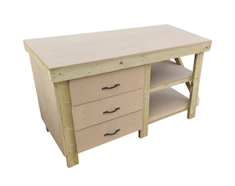 Workbench Wooden 18mm MDF Top Drawer Tool Cabinet With | Etsy UK