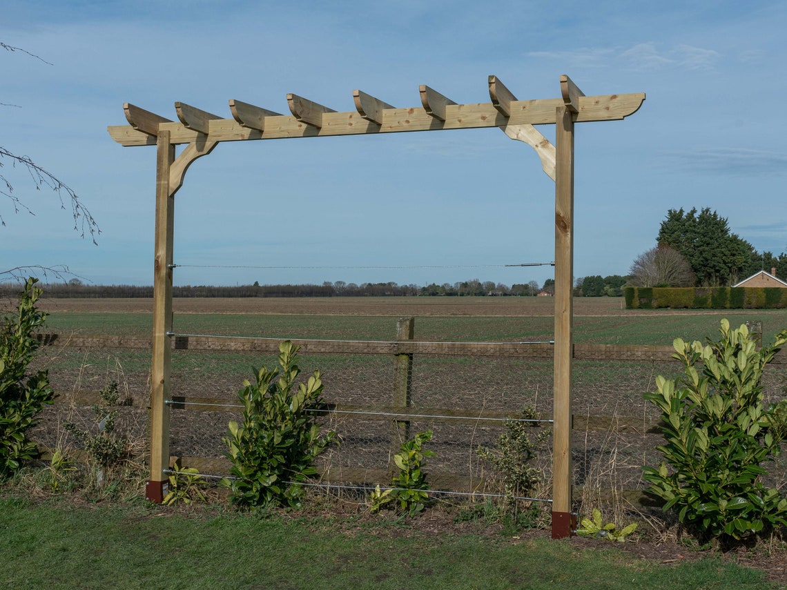 Wooden Corbel Single Beam Pergola Plant Climbing Arbour | Etsy
