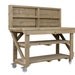 Wooden Indoor/outdoor Workbench With Back Panel and Double Shelf - Etsy UK