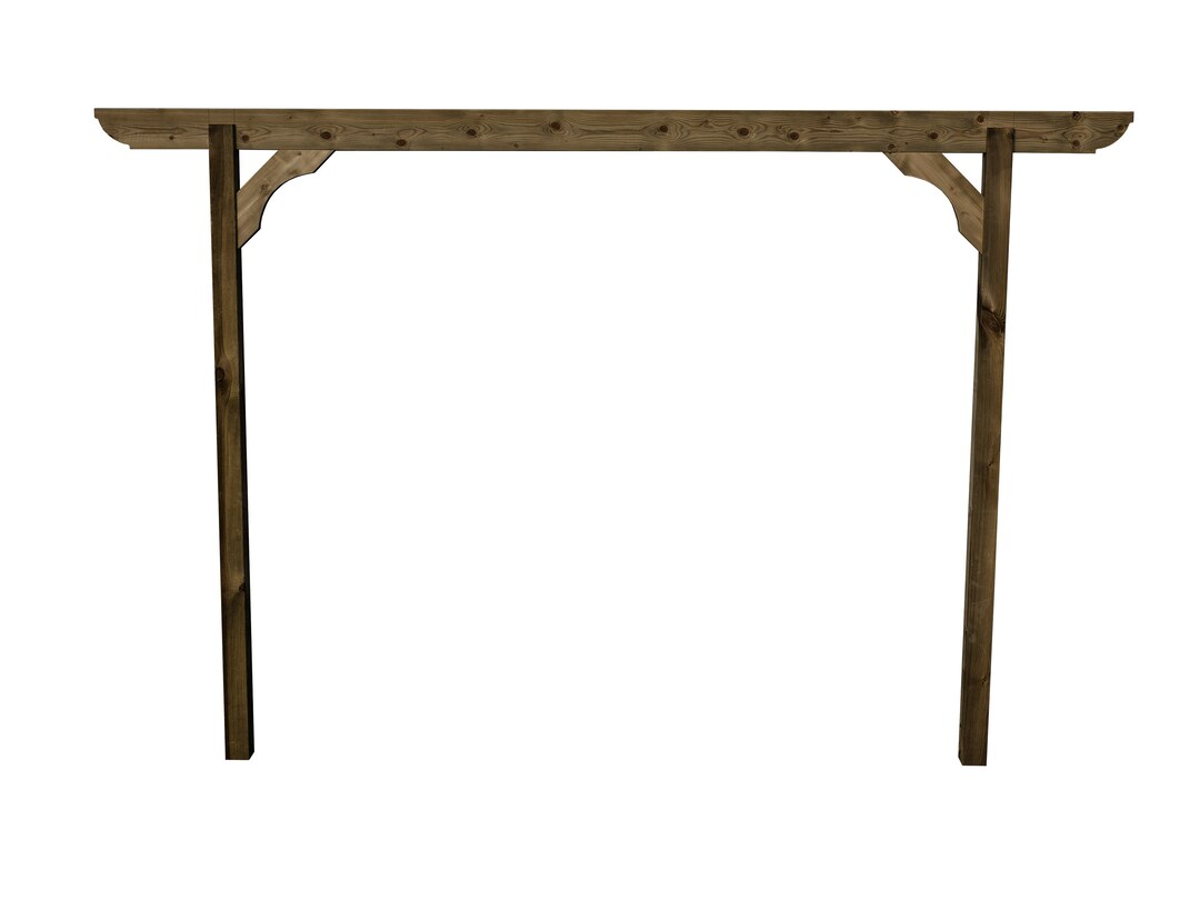 Wooden Corbel Screen Pergola, Plant Climbing Arbour Sculpted Brace ...