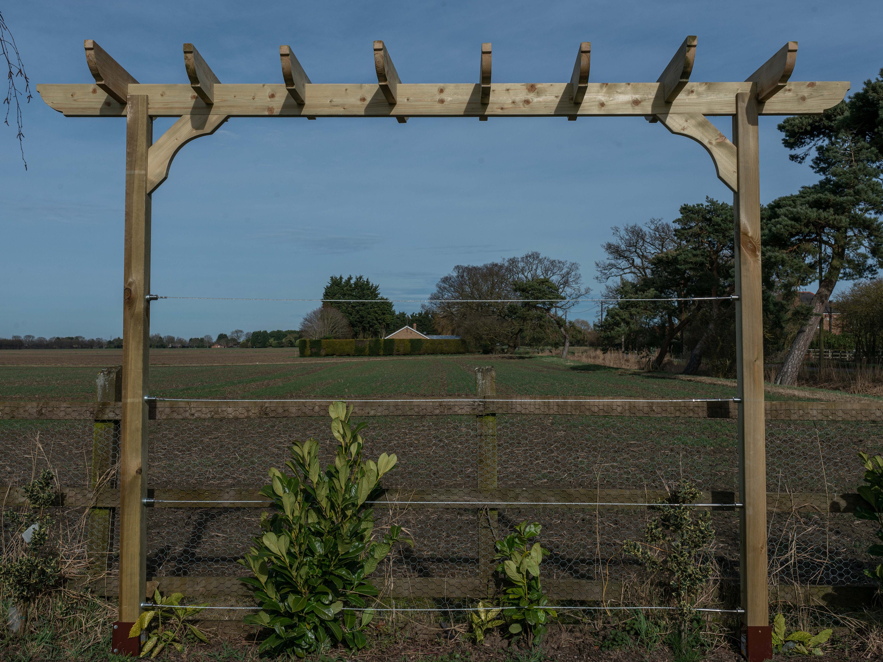 Wooden Corbel Single Beam Pergola Plant Climbing Arbour - Etsy