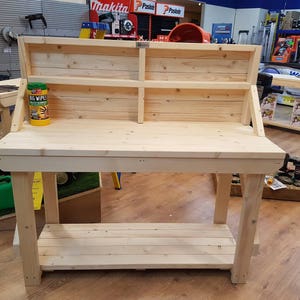 Wooden Workbench With Back, Acorn Brand (made of Kiln-dry Timber) - Etsy UK