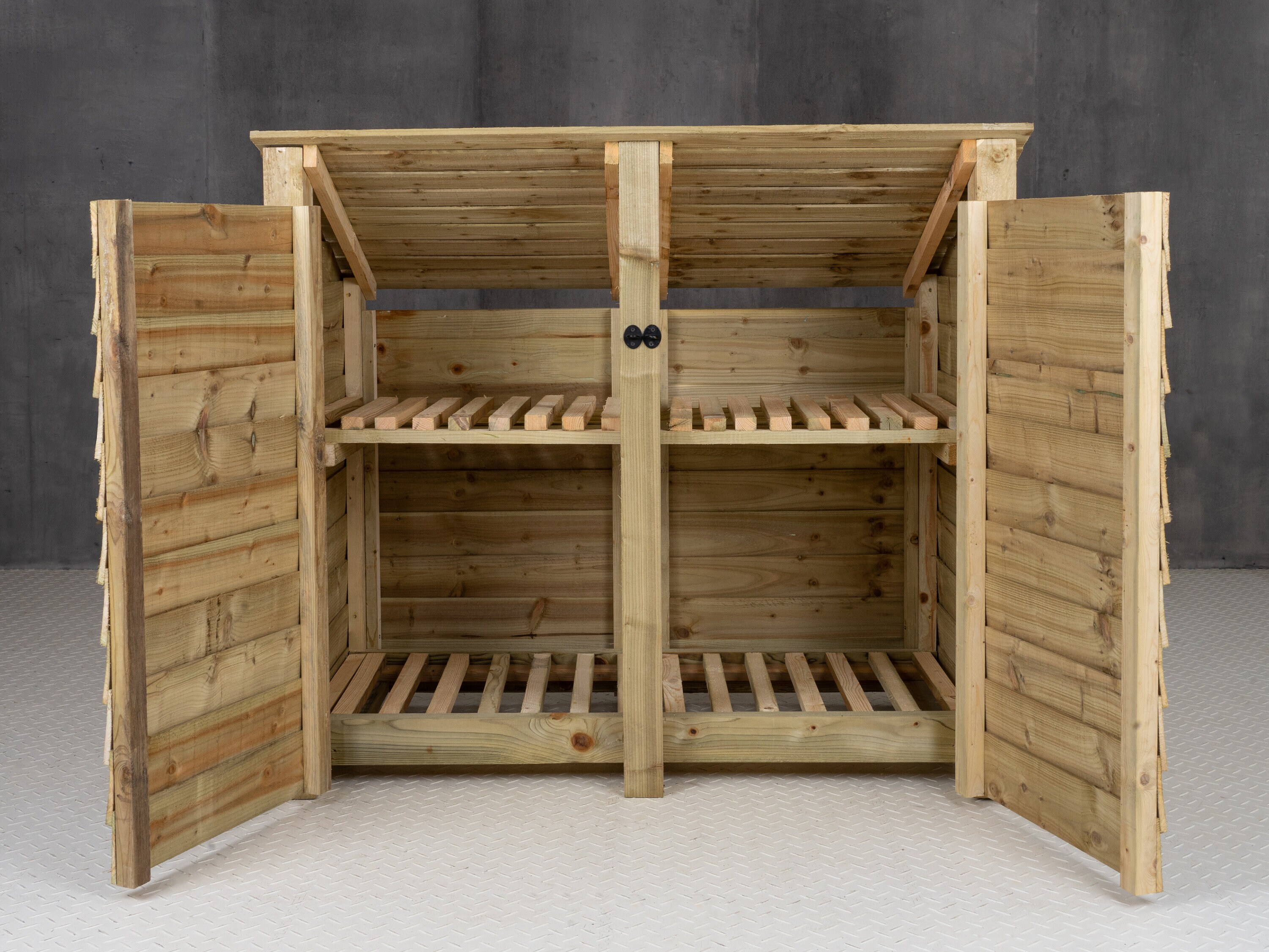 Wooden Log Store 4ft With Doors Reversed Roof Firewood - Etsy UK