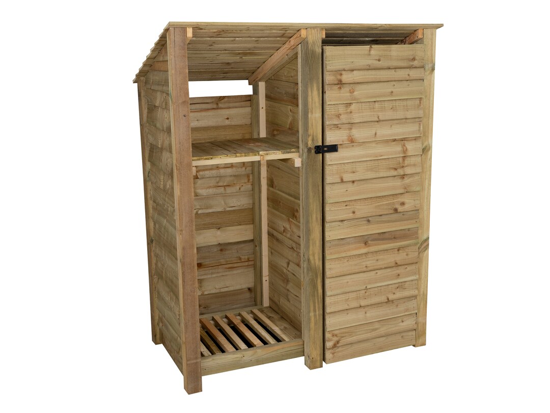 Wooden Tool Store 6ft, Reversed Roof Firewood Storage Width 1460mm X ...