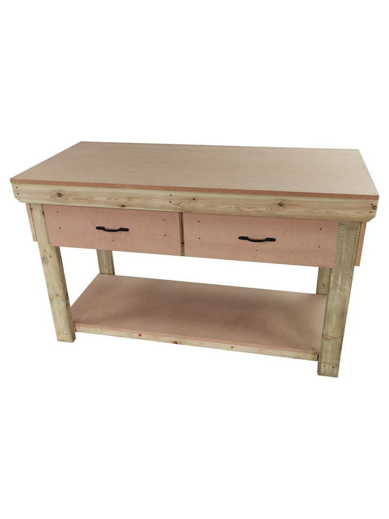 Wooden MDF Top Workbench With Drawers Industrial Heavy-duty - Etsy UK