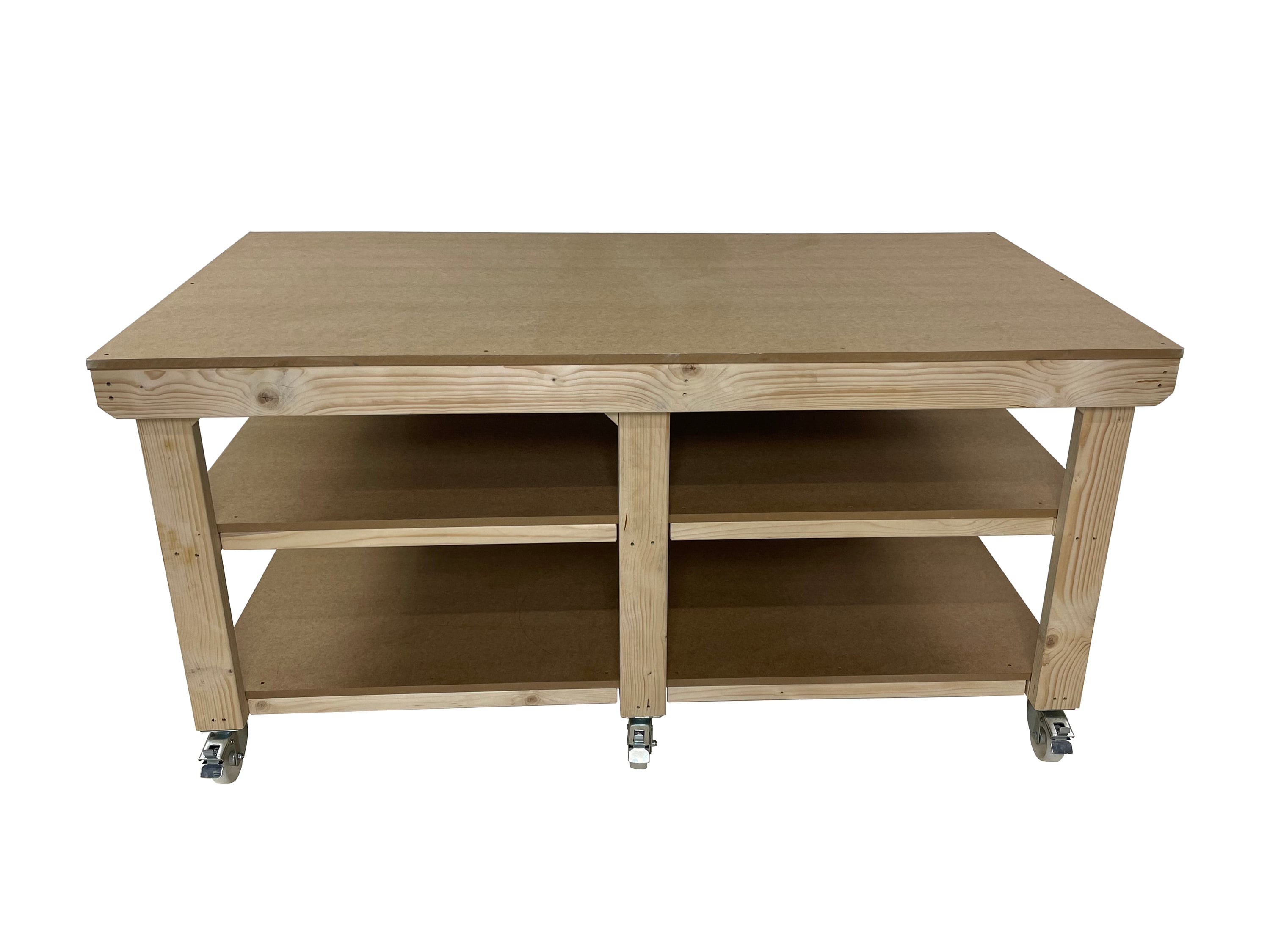 Wooden MDF Workbench With Two Shelfs 4ft to 8ft Length 4ft - Etsy UK