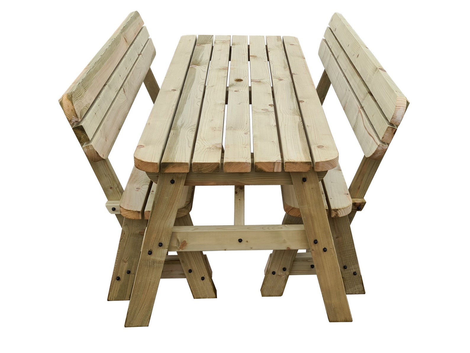 Wooden Picnic Table and Bench Set With Back-rest Victoria - Etsy UK
