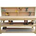 Wooden Workbench 18mm MDF Top With Back and Double Shelf - Etsy