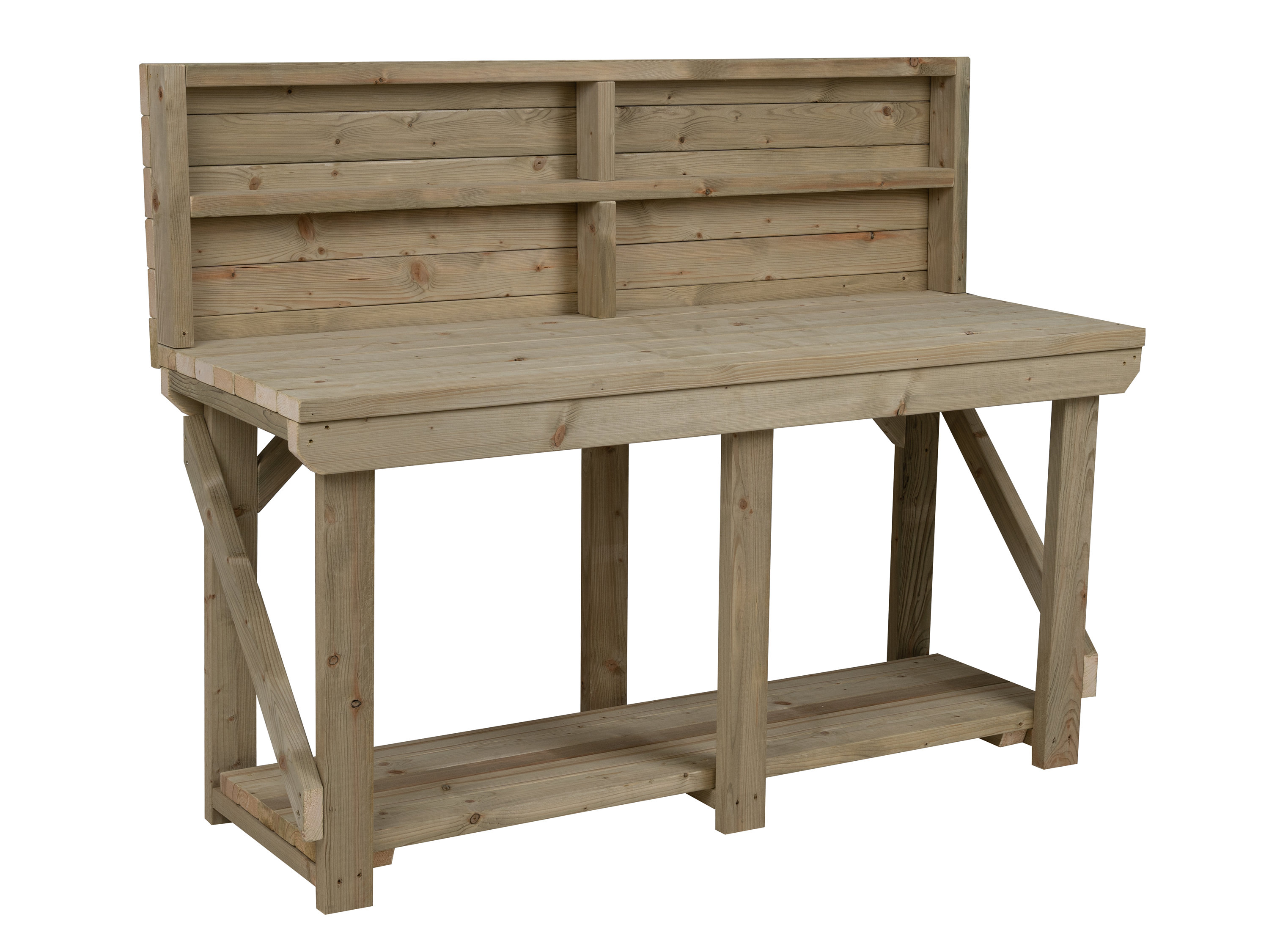 Wooden Indoor/outdoor Workbench With Back Panel - Etsy UK