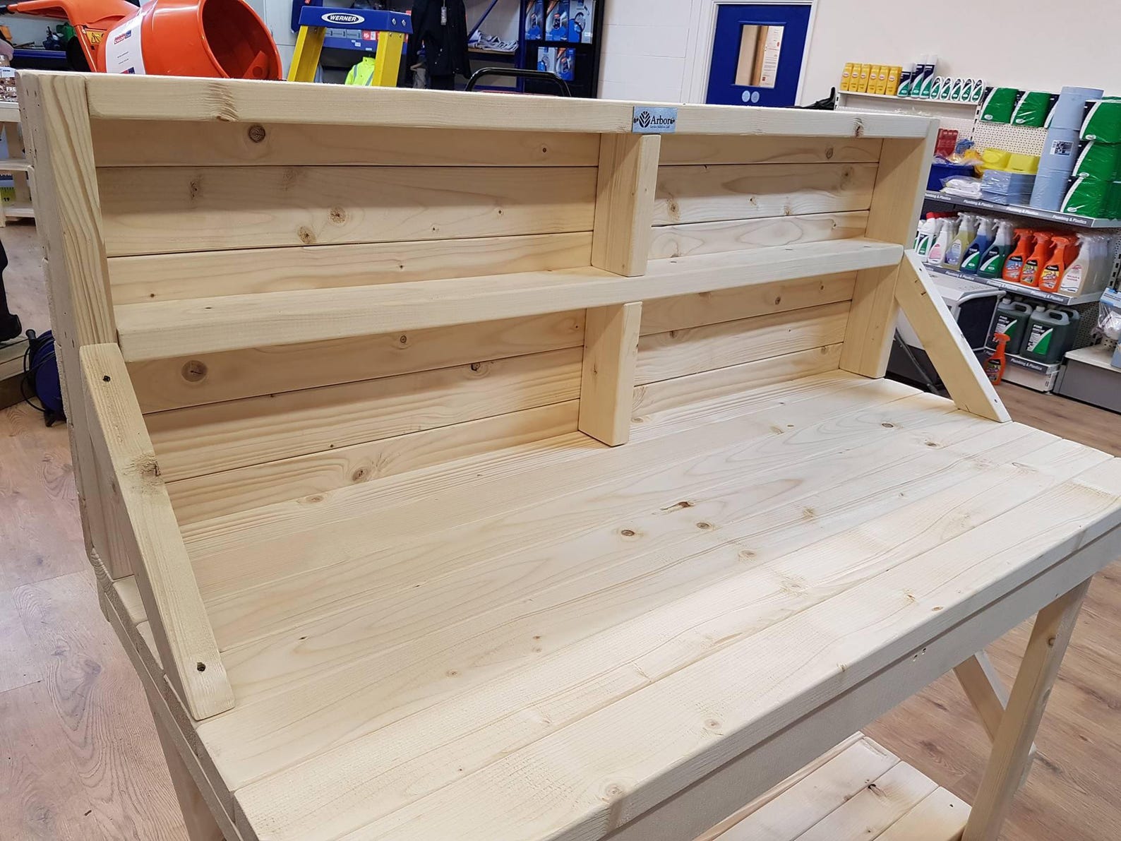 Wooden Workbench With Back Acorn Brand made of Kiln-dry | Etsy UK