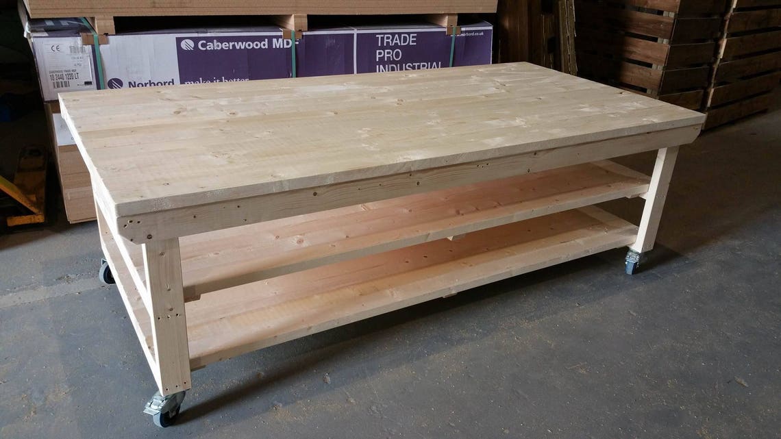 Wooden Workbench 4ft Wide, Rotem Brand (made of Kiln-dry Timber) - Etsy