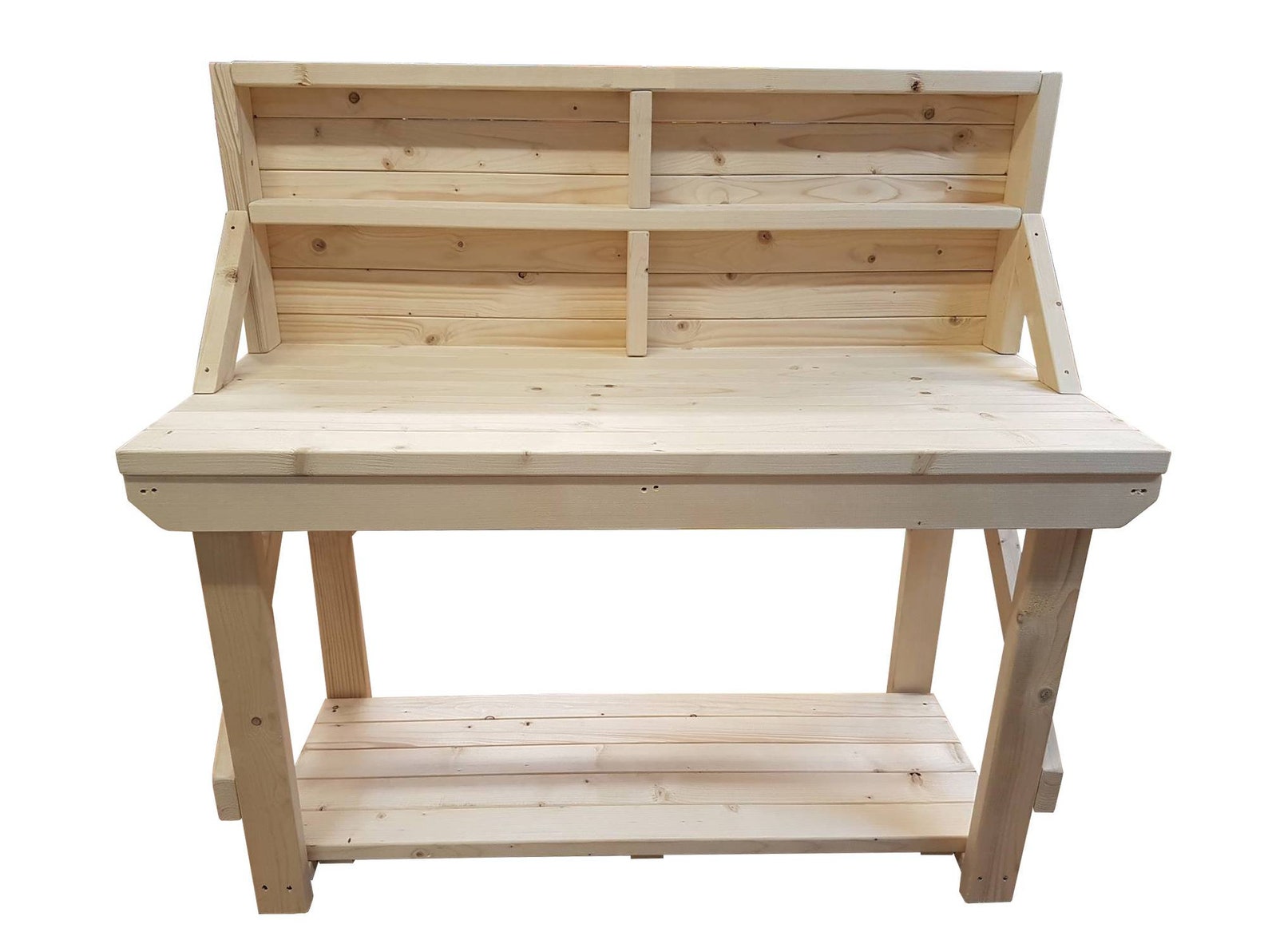 Wooden Workbench With Back Acorn Brand made of Kiln-dry | Etsy UK