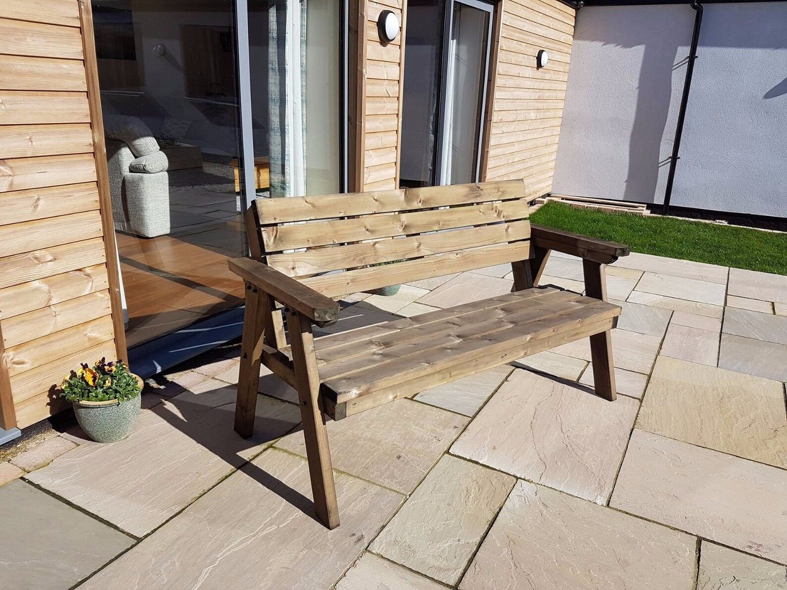 Wooden Garden Fence Bench/seat Consilium Brand - Etsy UK