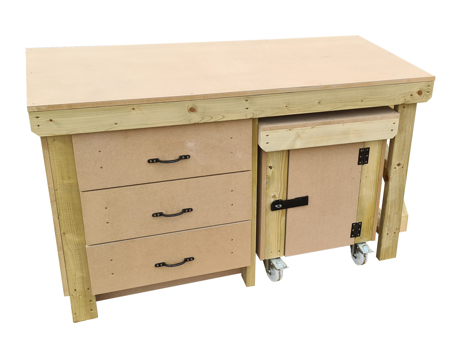 Workbench Wooden 18mm MDF Top With Drawers and Functional - Etsy
