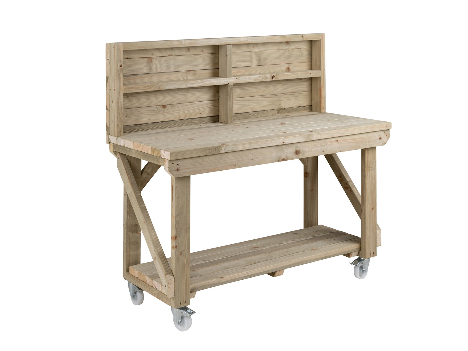 Wooden Indoor/outdoor Workbench With Back Panel - Etsy UK