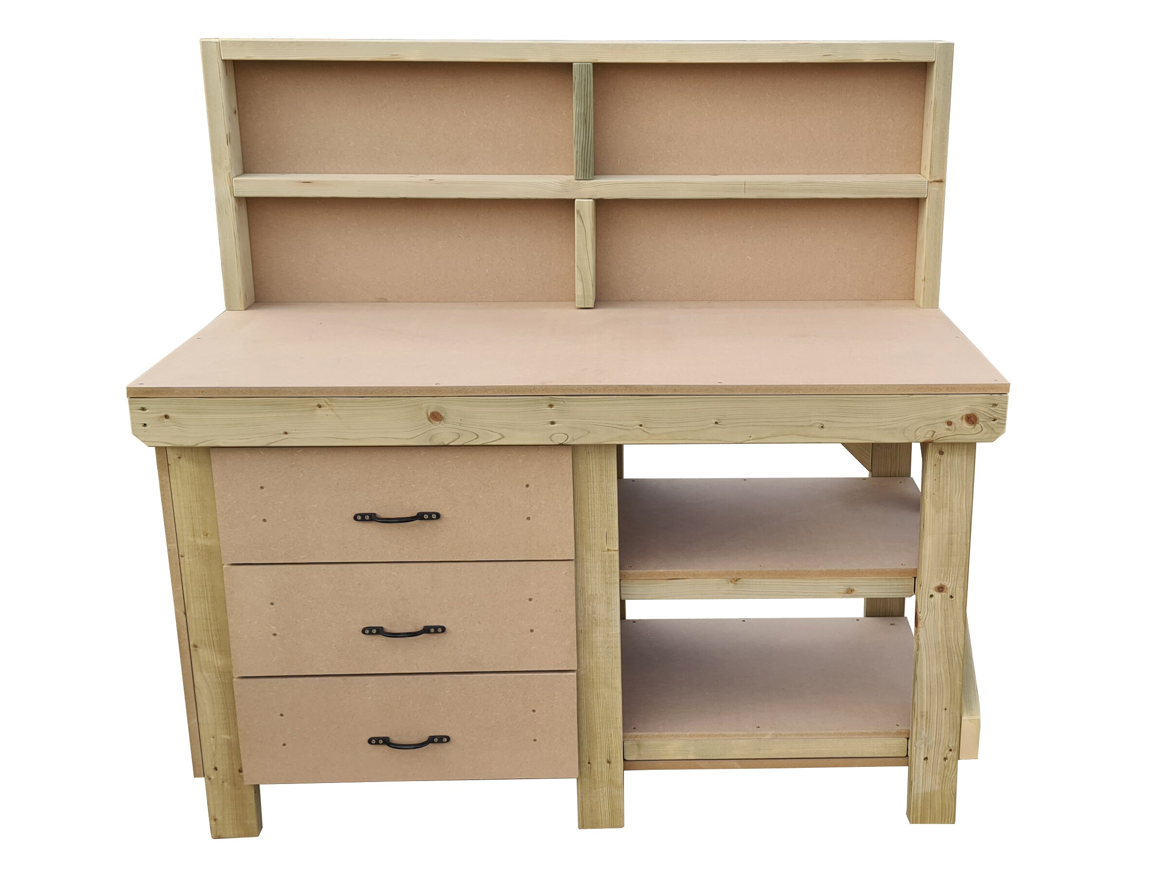 Workbench Wooden 18mm MDF Top With Back Panel Drawer Tool - Etsy