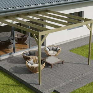 Wall Mounted Wooden Box Pergola Kit - Etsy UK