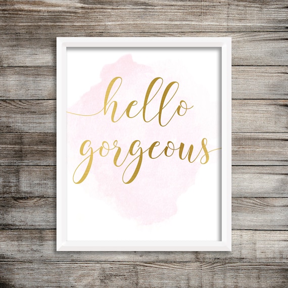 Hola hermosa Hola hermosa impresión Hola hermosa muestra | Etsy