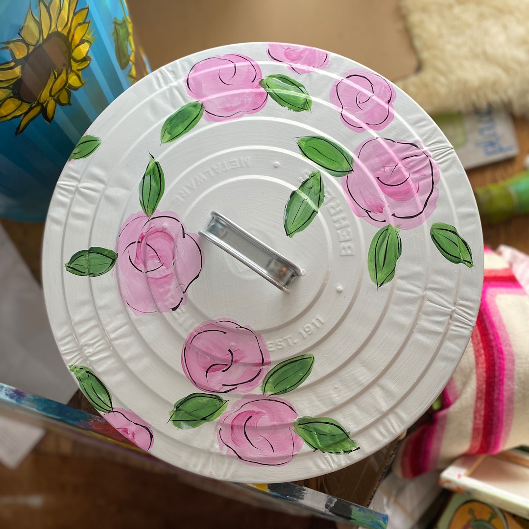 Handpainted Garbage Can 20 Gal. - Etsy