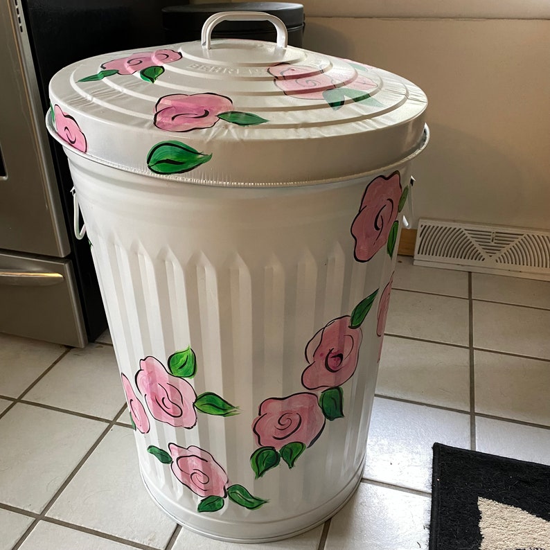 Hand Painted 20gal. Garbage Cans 23" X 17" - Etsy