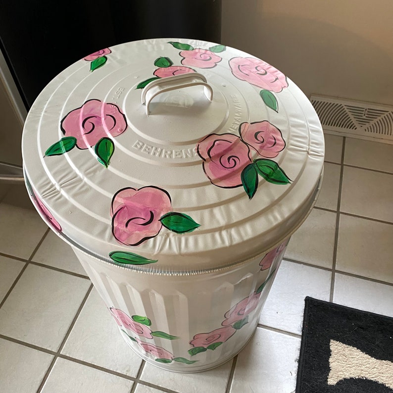 Hand Painted 20gal. Garbage Cans 23" X 17" - Etsy