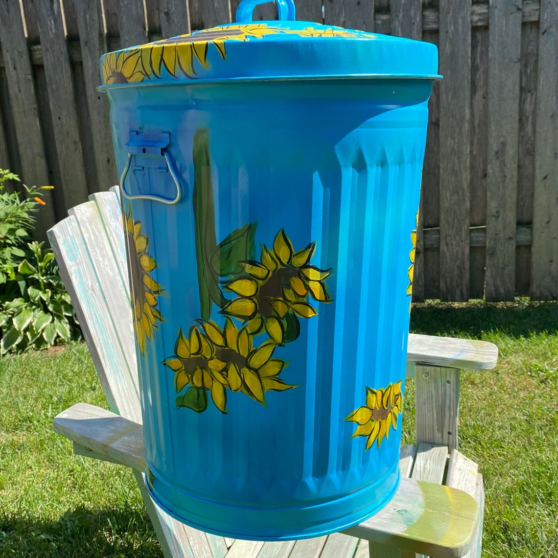 Hand Painted 20gal. Garbage/trash Cans 23 X 17 - Etsy