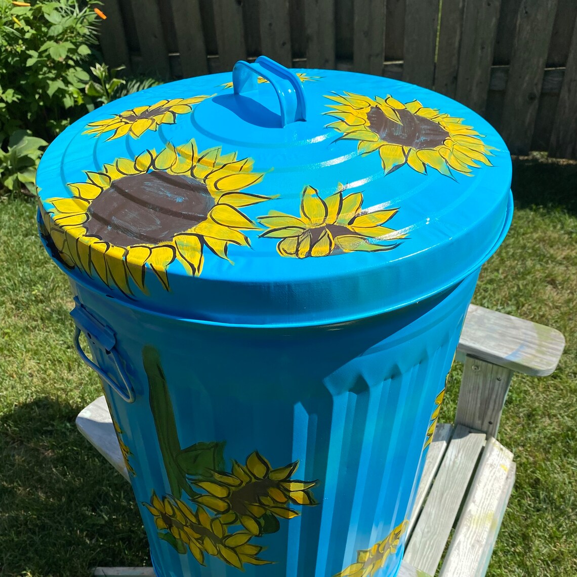 Hand Painted 20gal. Garbage/trash Cans 23 X 17 - Etsy