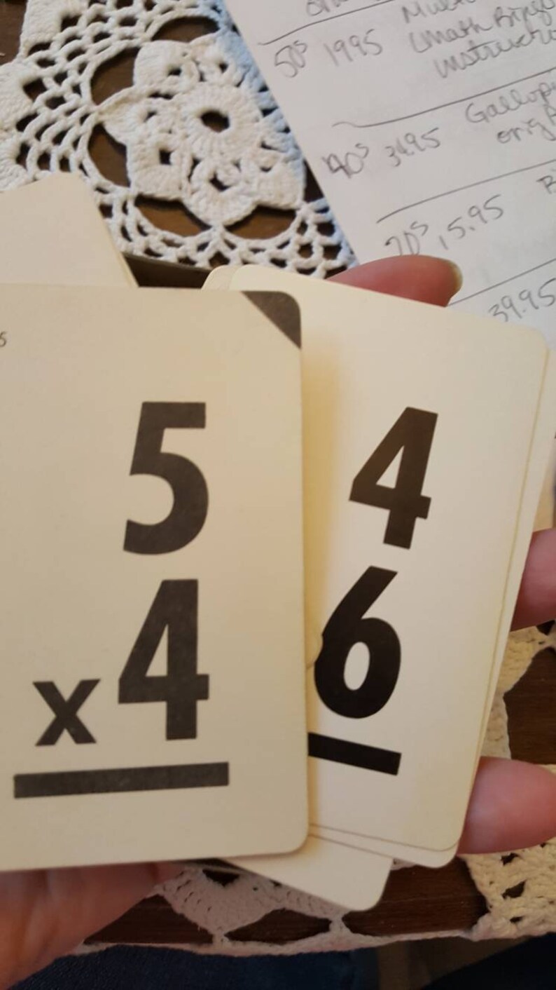 Vintage 1950s Era Math Flash Cards. Set of 4 Packs. Addition | Etsy