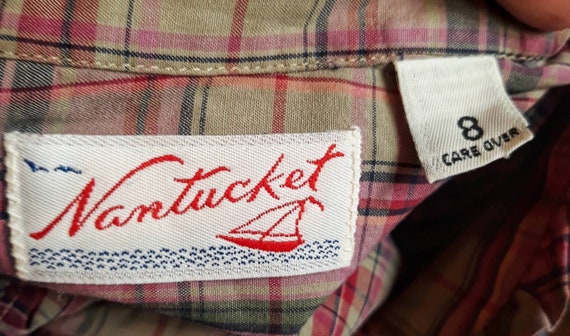 Two Vintage 1970s Nantucket brand blouses, one pink, … - Gem