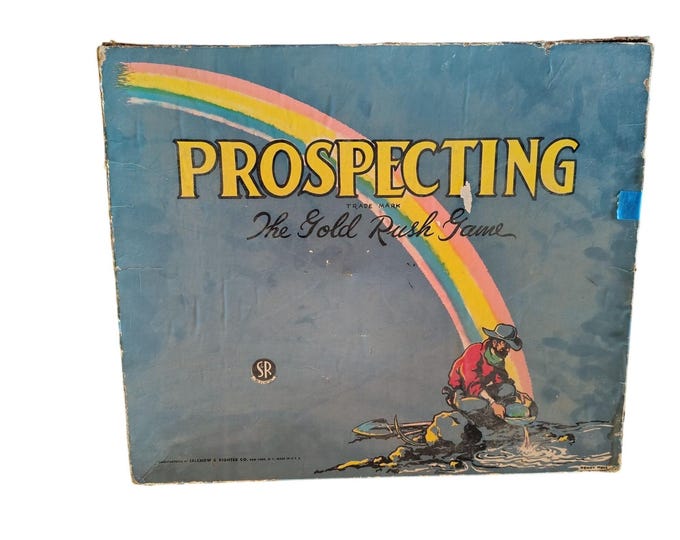Vintage 1950s "prospecting" Board Game by Selchow & Righter Co. - the ...