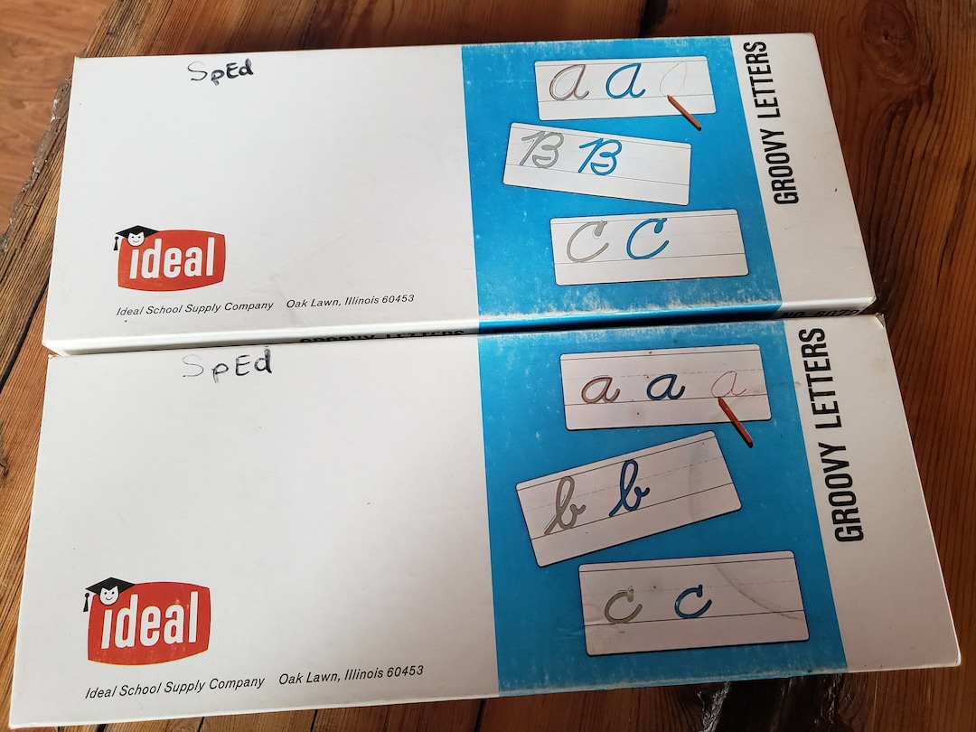 Vintage 1970 School Cursive Writing Letters Practice Uppercase - Etsy