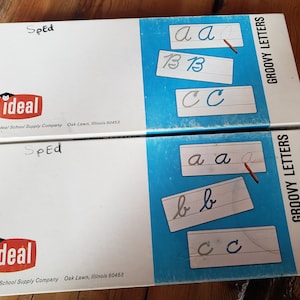 Vintage 1970 School Cursive Writing Letters Practice Lowercase - Etsy