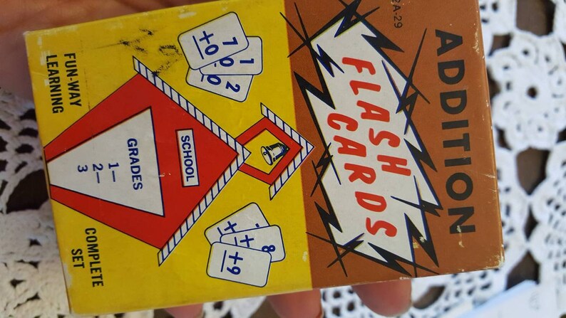 Vintage 1950s Era Math Flash Cards. Set of 4 Packs. Addition | Etsy