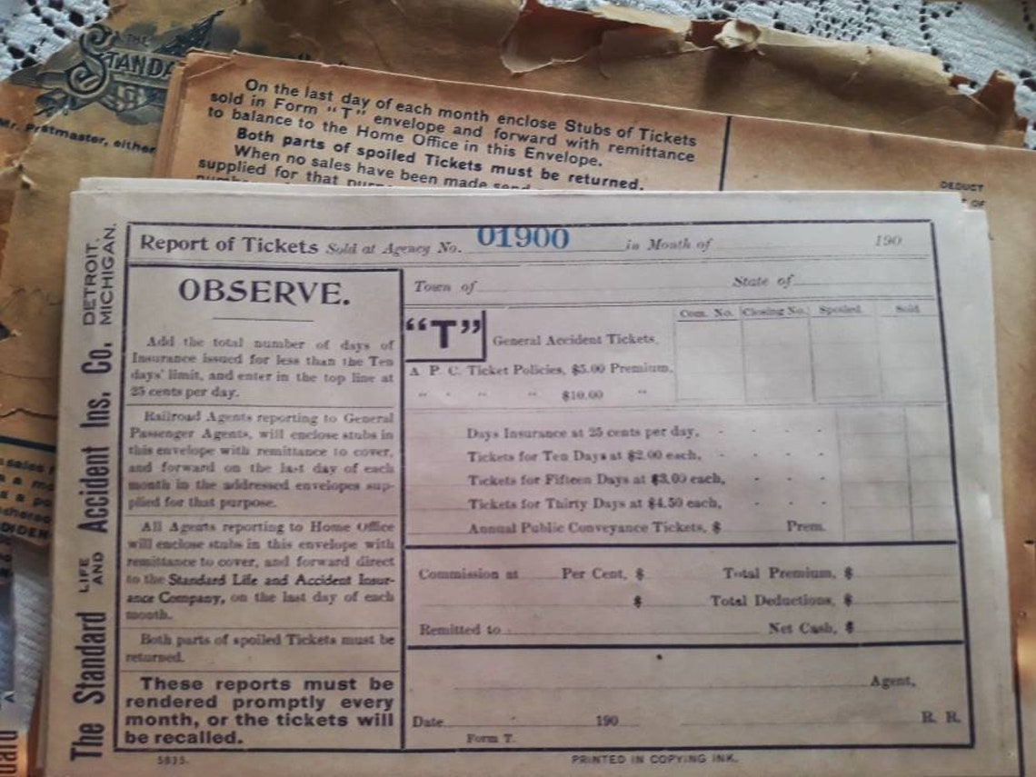 Vintage 1900s Era Standard Life Insurance Papers Post Cards - Etsy