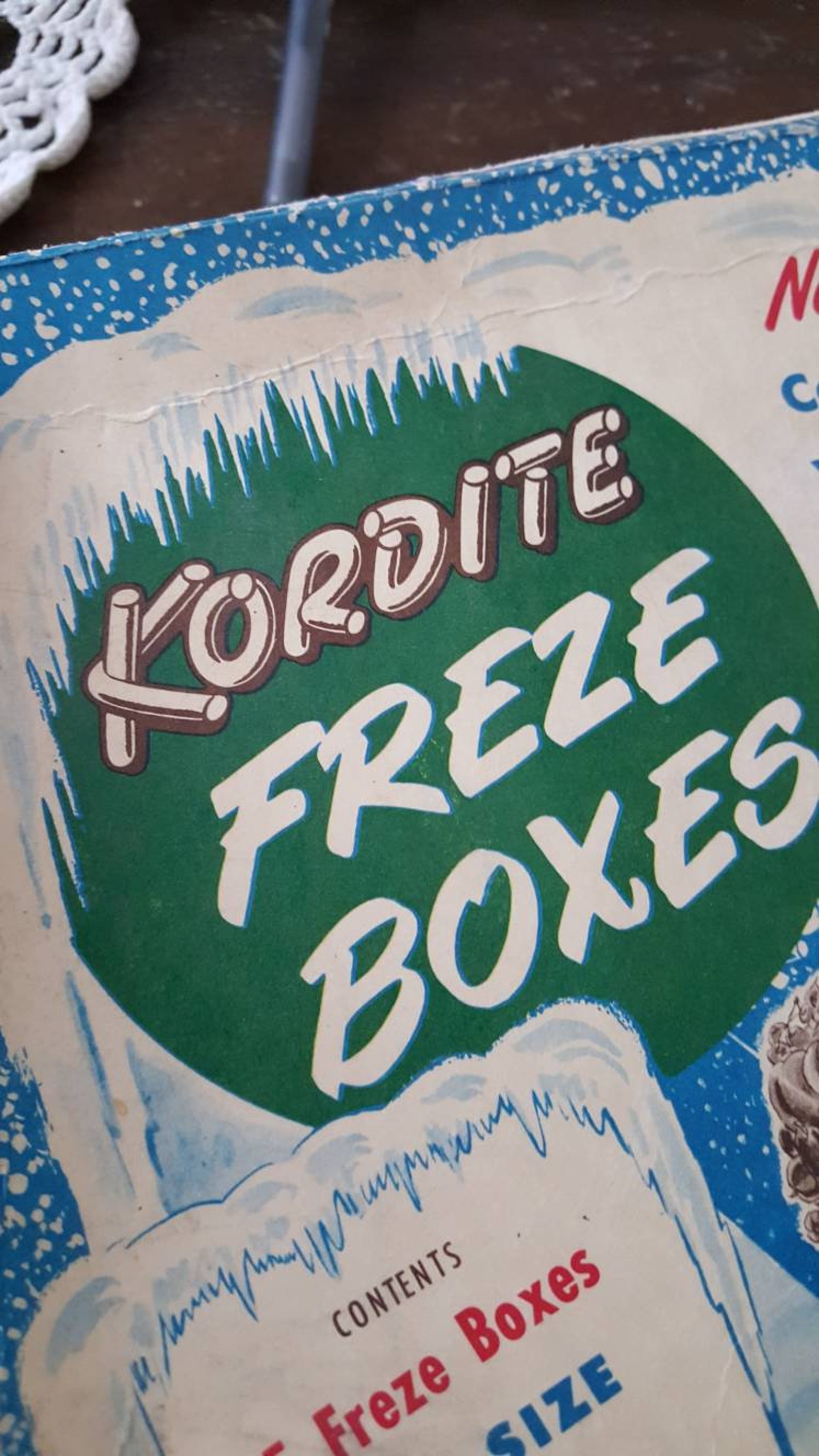 Vintage 1950s Era Kordite Freze Boxes. Original Box Quart - Etsy