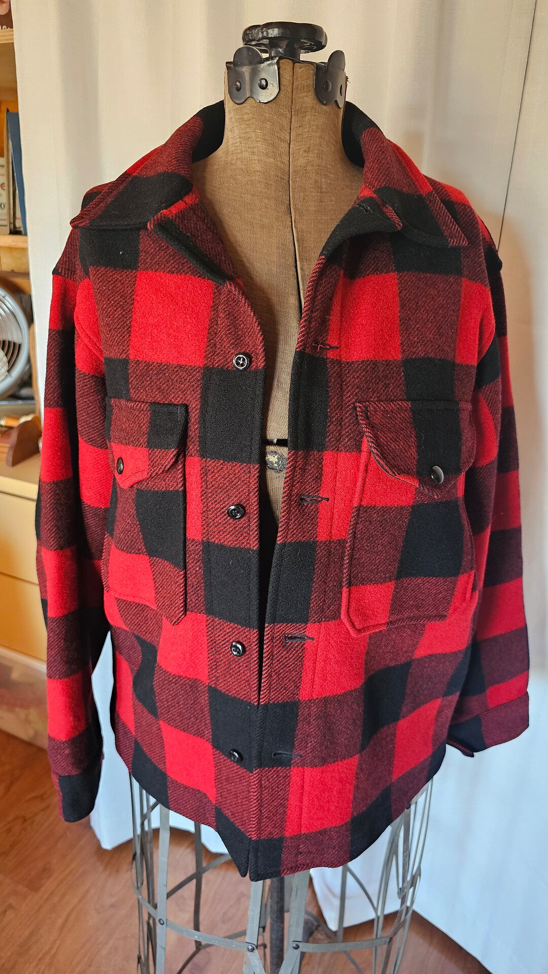 Vintage Pendleton Wool Red Buffalo Plaid. Size M/medium. FREE SHIPPING ...