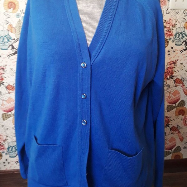 Royal Blue Cardigan - Etsy