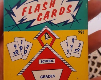 Vintage Flash Cards Math Flash Cards Division Flash - Etsy