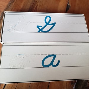 Vintage 1970 School Cursive Writing Letters Practice Uppercase - Etsy