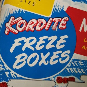 Vintage 1950s Era Kordite Freze Boxes. 14 Count, Quart Size. Freezer ...