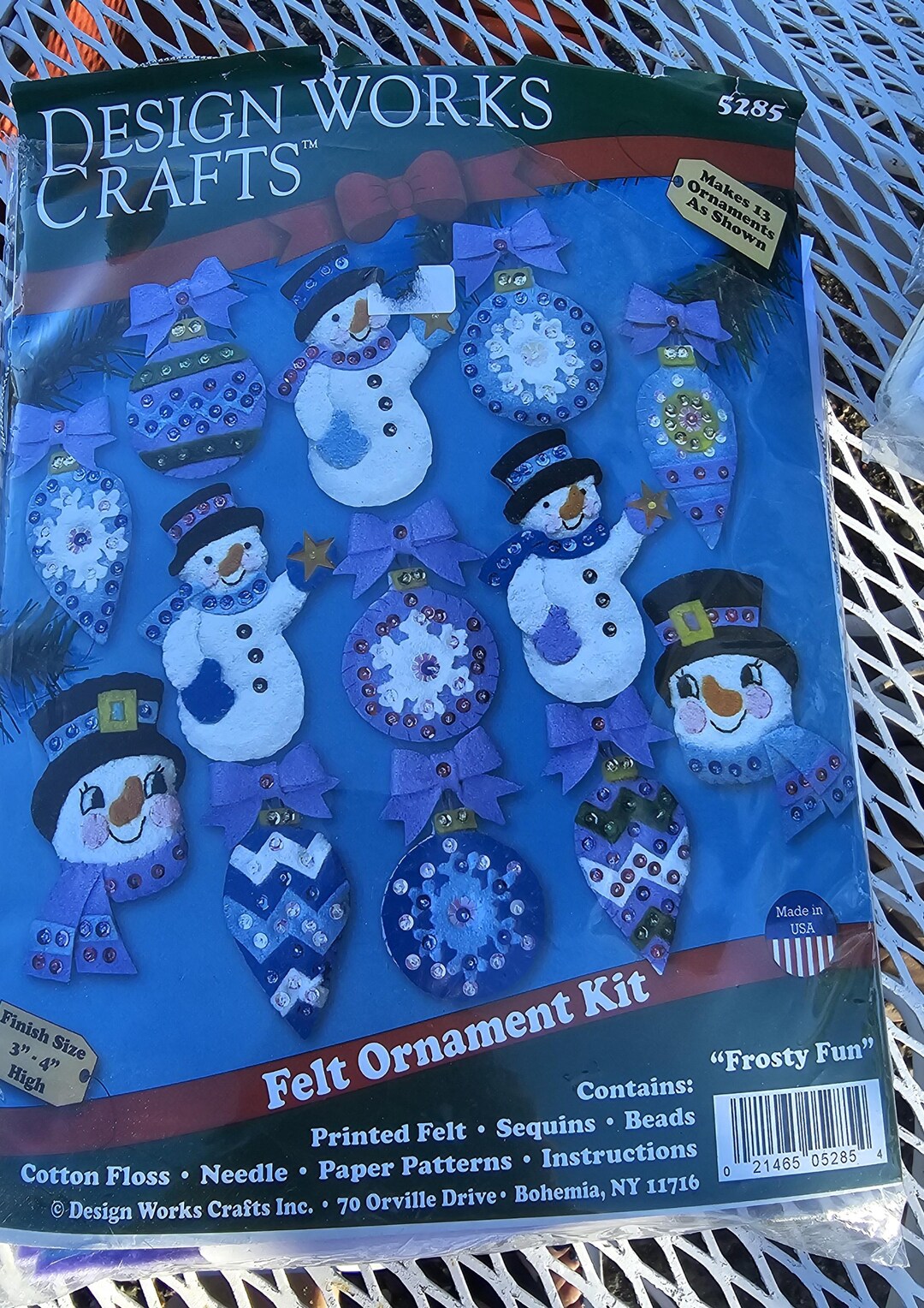 Bucilla Kit to Craft a Stocking and Ornaments Felt, Sequins, Embroidery ...