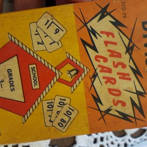 Vintage 1950s Era Math Flash Cards. Set of 4 Packs. Addition ...
