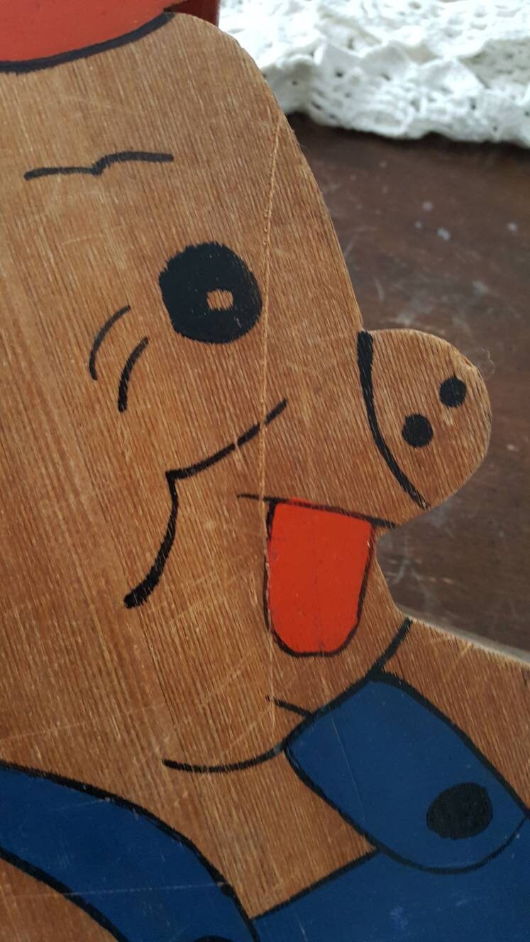 Vintage 1940s Era Wooden Pig Wall Hanging. Handmade. | Etsy