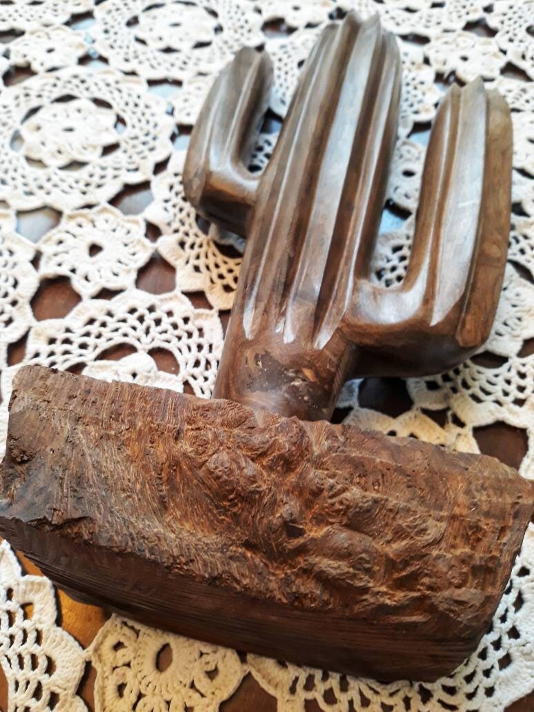 Wood carved saguaro cactus. Hardwood stained sealed. | Etsy