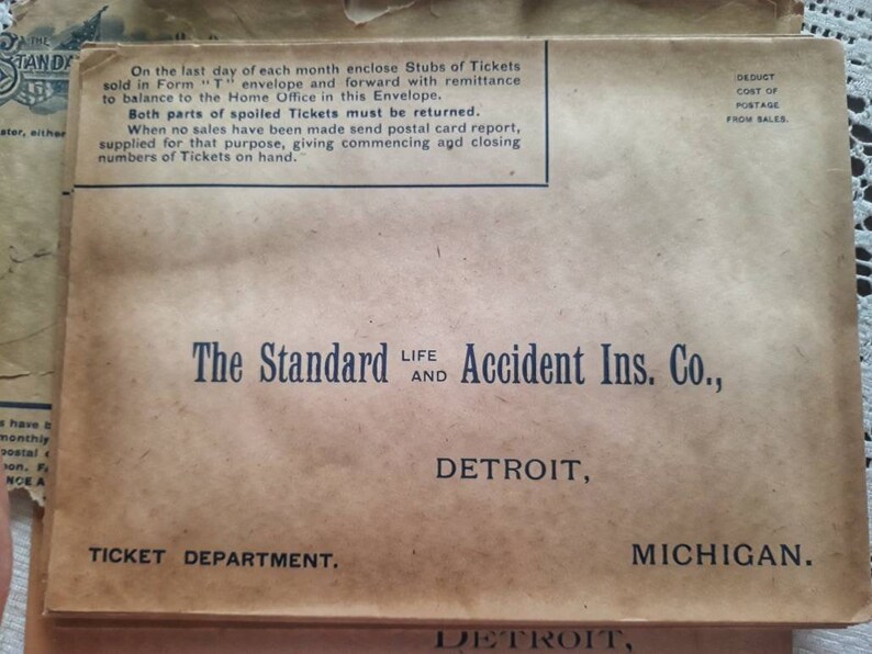 Vintage 1900s Era Standard Life Insurance Papers Post Cards - Etsy